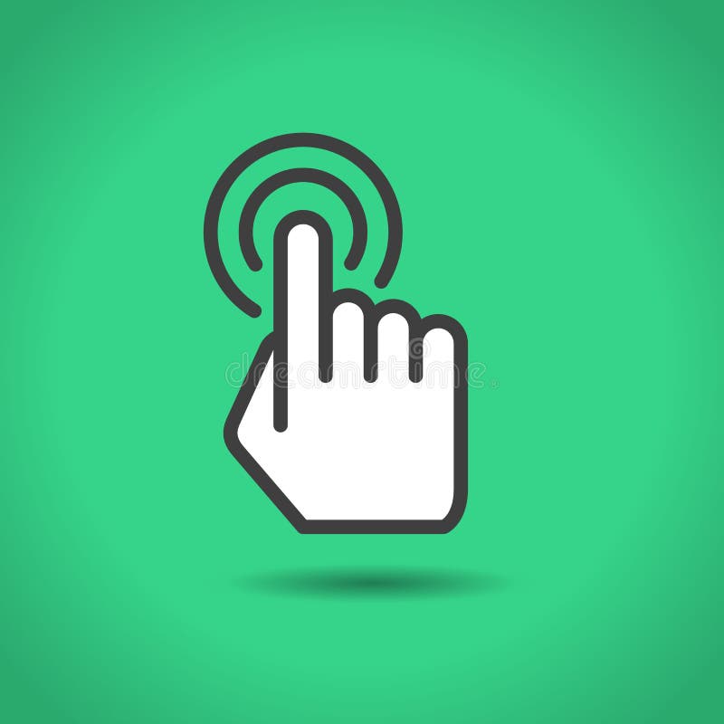 Click Touch Screen, Hand with Mobile, Smartphone Icon. Vector. Stock ...
