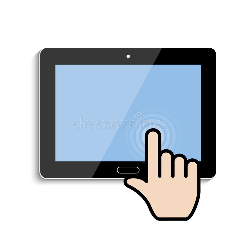 Click on the Touch Screen Tablet Stock Vector - Illustration of click ...