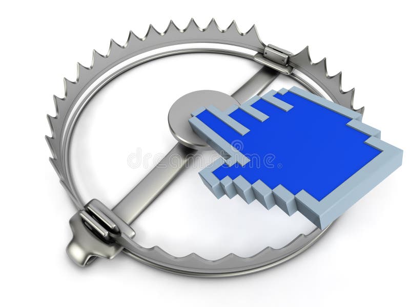 Click in trap stock illustration. Illustration of cursor - 18196575
