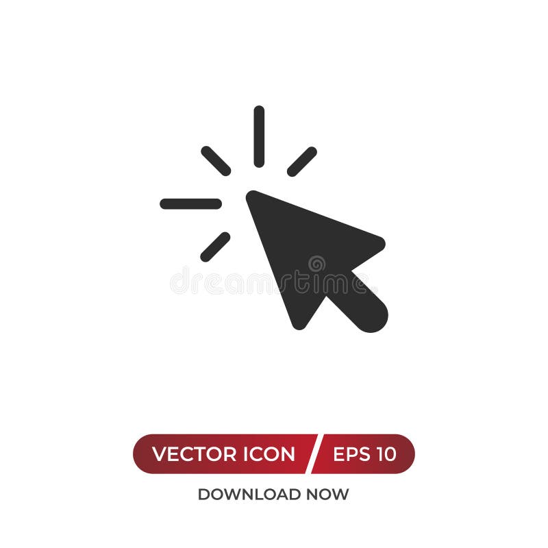 Click Vector Icon in Modern Design Style for Web Site and Mobile App ...