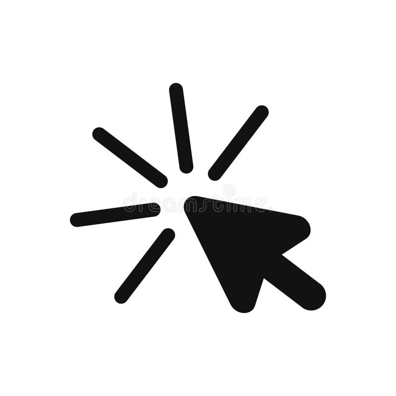 Click Vector Icon in Modern Design Style for Web Site and Mobile App ...