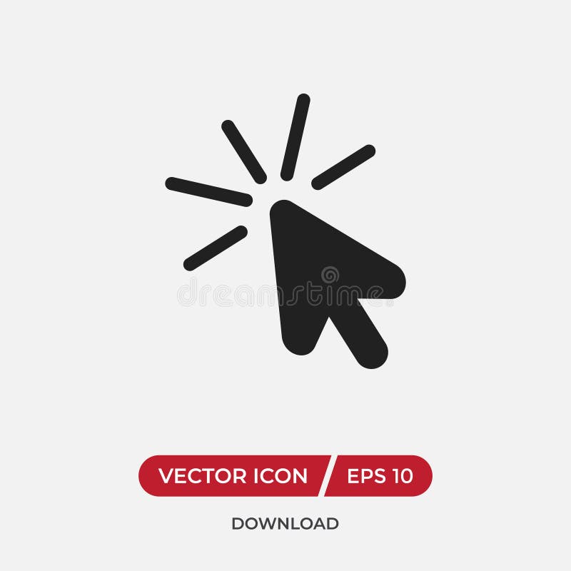 Hand Click Icon Vector. Simple Hand Click Sign in Modern Design Style ...