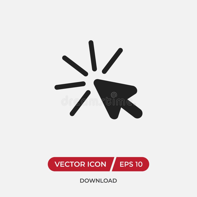 Click Vector Icon in Modern Design Style for Web Site and Mobile App ...