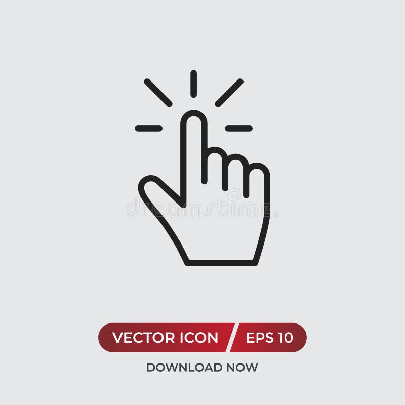 Click Vector Icon in Modern Design Style for Web Site and Mobile App ...