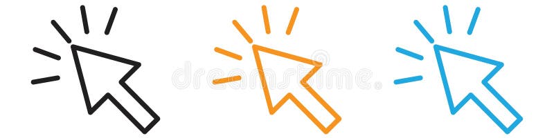 Click Vector Logo Set Collection for Web App Ui Stock Vector ...