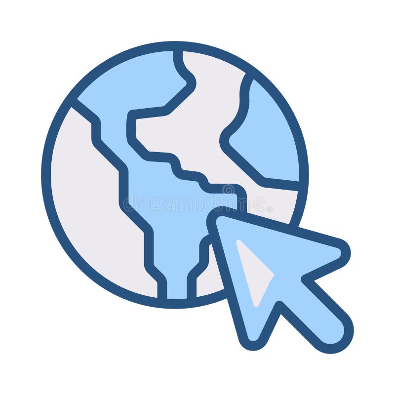 Click website icon stock vector. Illustration of global - 292066987