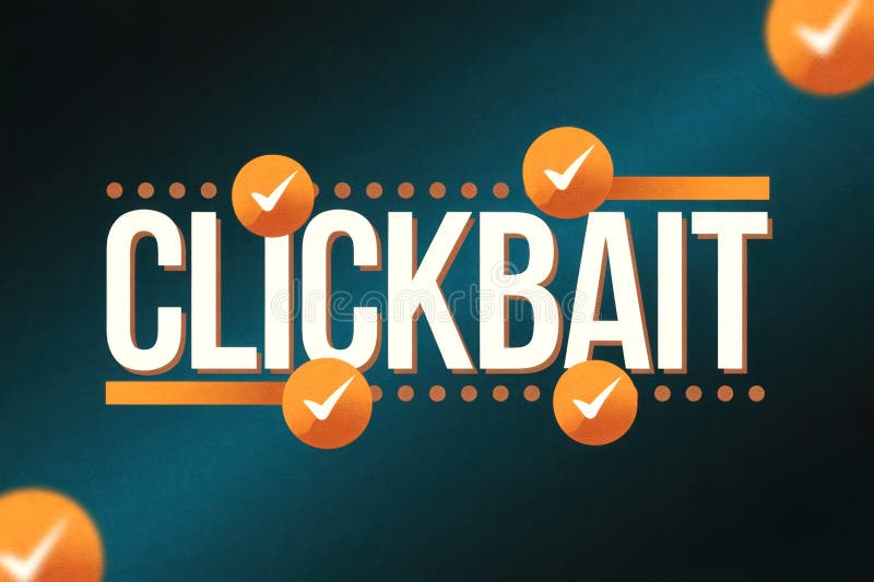 Clickbait Headline with Check Marks Getting Clicked Stock Image - Image ...