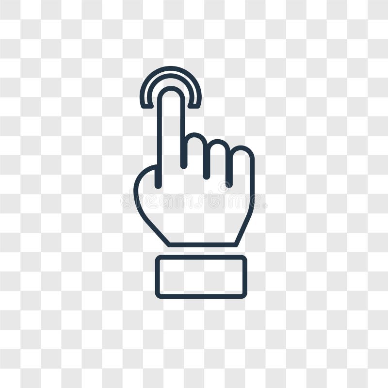 Outline Clicker Vector Icon. Isolated Black Simple Line Element ...