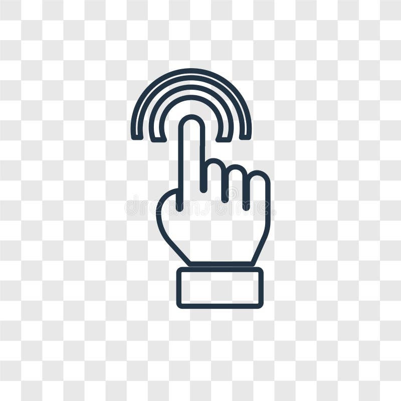 Clicker Concept Vector Linear Icon Isolated on Transparent Background ...