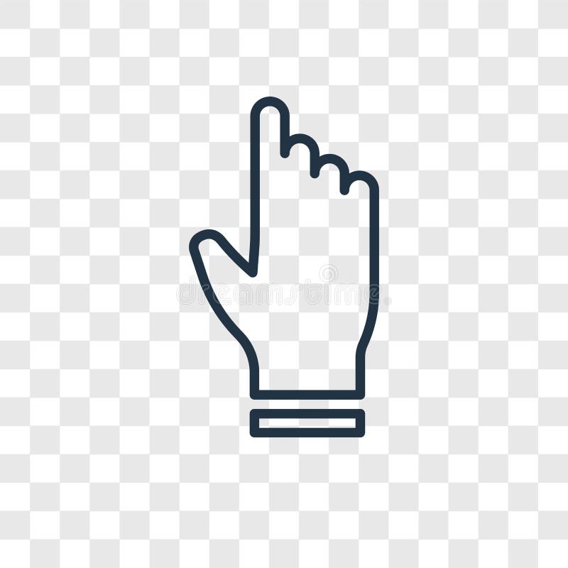 Clicker Concept Vector Linear Icon Isolated on Transparent Background ...
