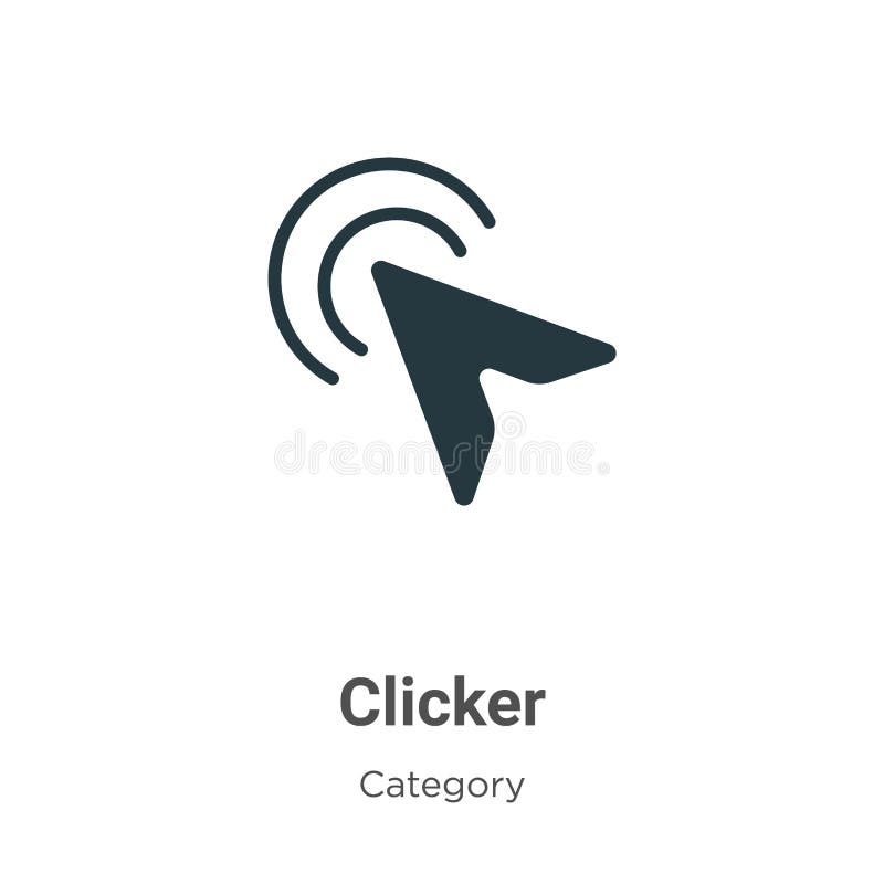 Mouse Clicker Outline Vector Icon. Thin Line Black Mouse Clicker Icon ...