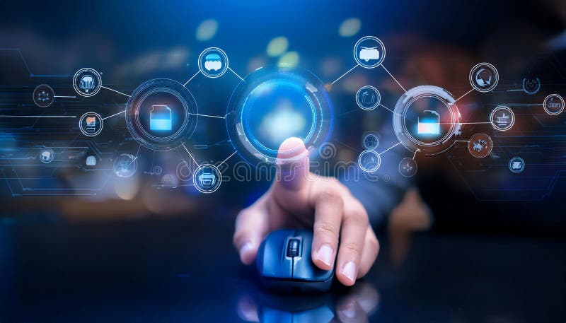 Clicking and Digital Interaction, Featuring Elements Like Computer Mice ...