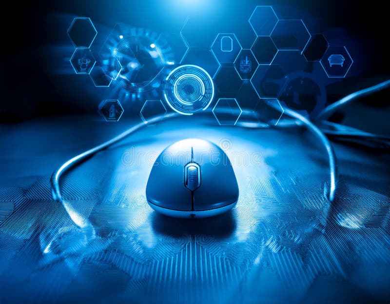 Clicking and Digital Interaction, Featuring Elements Like Computer Mice ...