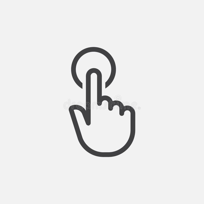 Finger Clicking Linear Icon, Hand Pointer Vector Illustration Stock ... Finger Clicking Linear Icon, Hand Pointer Vector Illustration Stock ...
