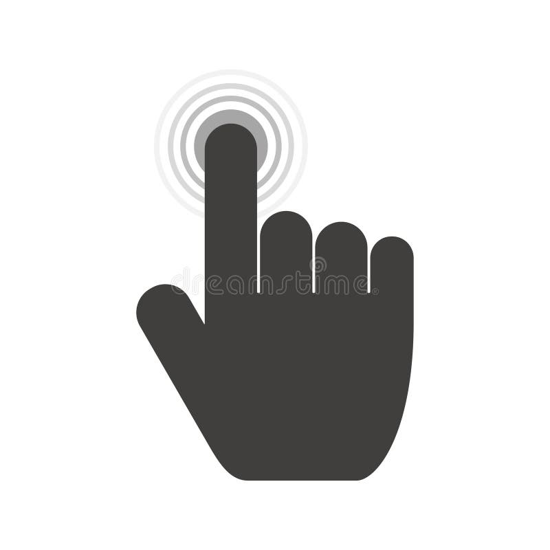 Clicking Hand Icon. Tap or Press Hand Vector. Touch Something with ...