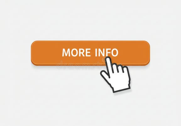 Clicking More Info Button with Hand Cursor on Light Background Stock ...