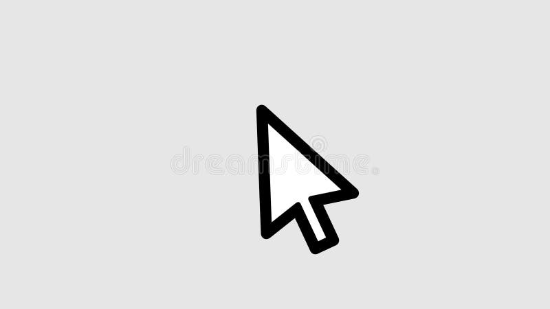 Clicking the Mouse Cursor Graphic Animation. Alpha Channel Stock Video ...