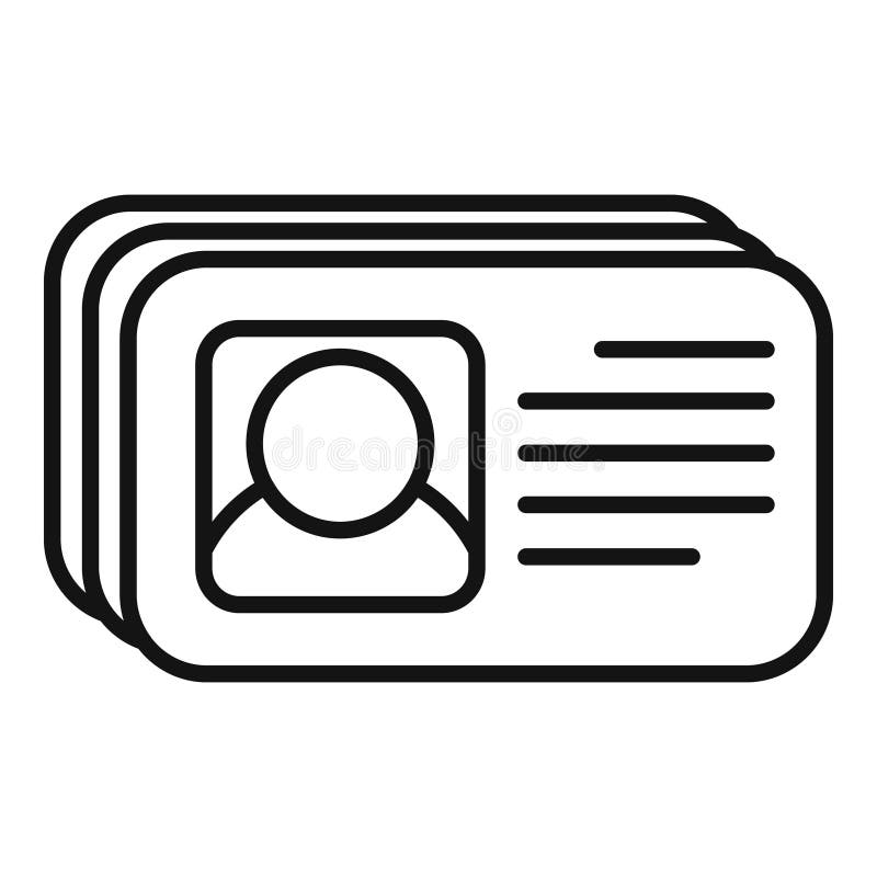 Client Data Icon Outline Vector. Customer Account Stock Vector ...