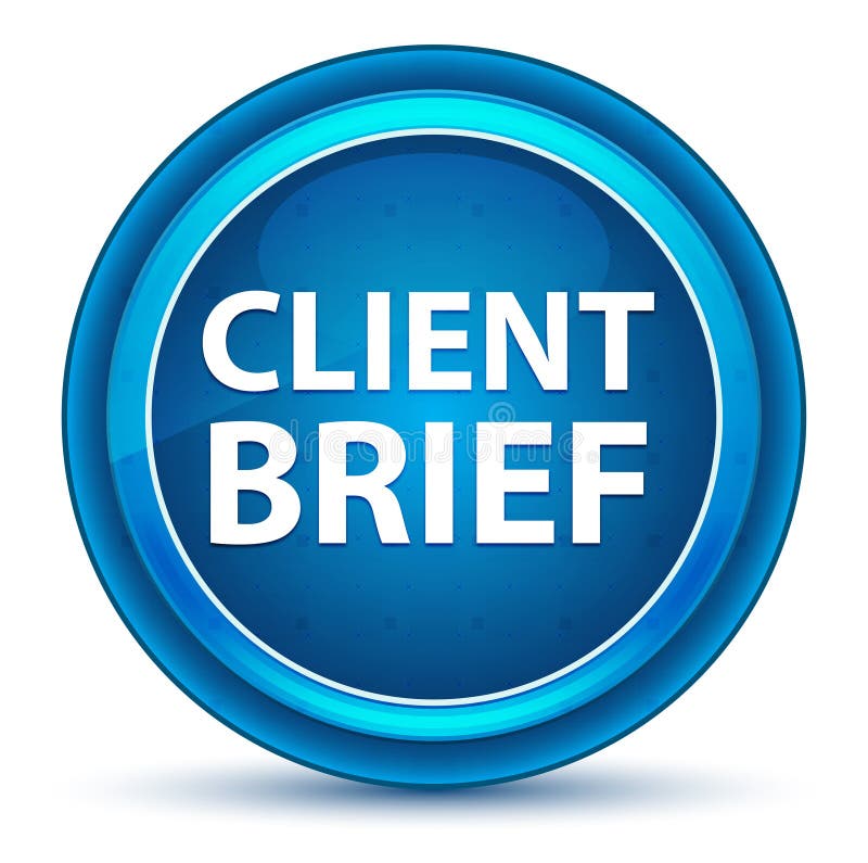 Client Brief Eyeball Blue Round Button Stock Illustration ...