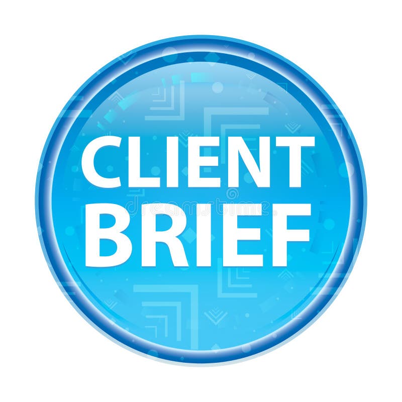 Client Brief Floral Blue Round Button Stock Illustration - Illustration ...