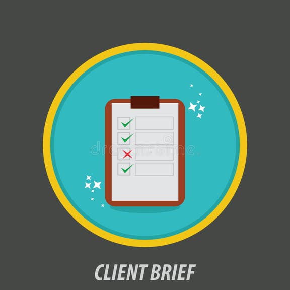 Client Brief Icon. Vector Illustration Decorative Design Stock Vector ...