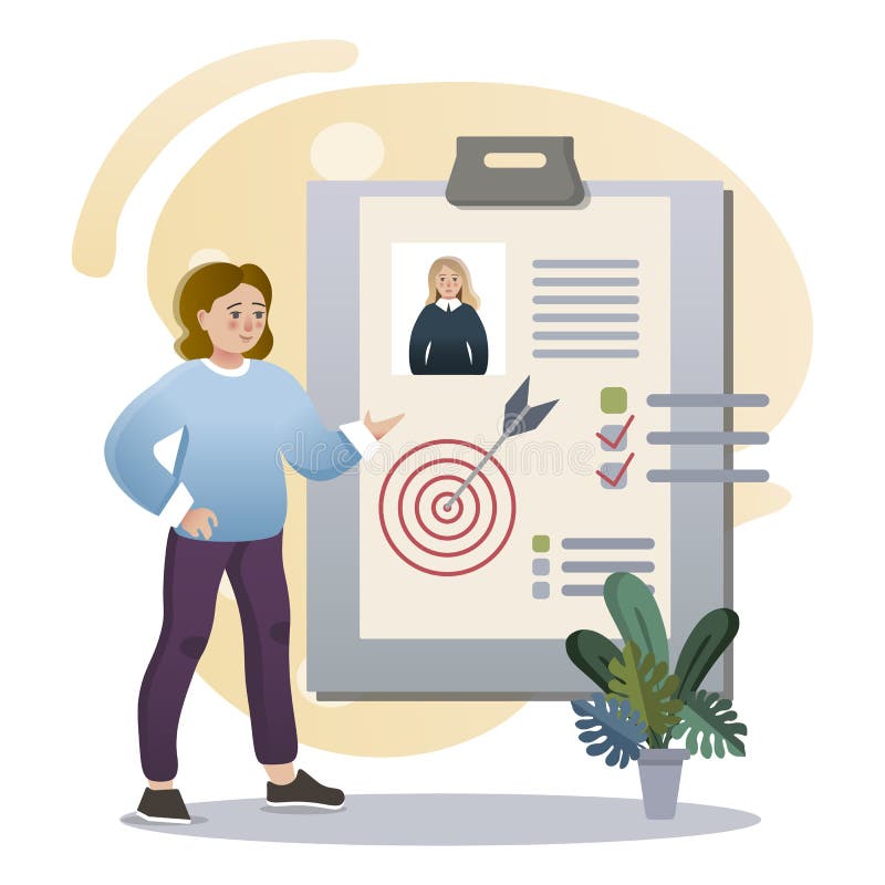 Client Brief. Isolated Flat Style Colored Illustration. Marketing ...