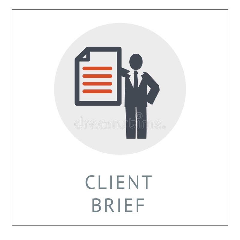 Client Brief Simpel Logo Icon Vector Ilustration Stock Vector ...