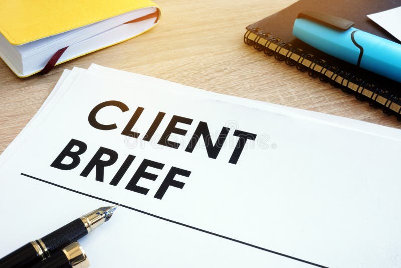 Client Brief on Office Folder. Blurred Image. 3D. Stock Photo - Image ...