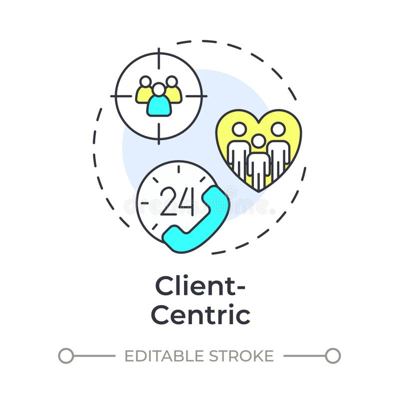 Client Centric Multi Color Concept Icon Stock Illustration ...