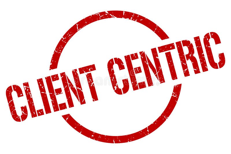 Client centric stamp stock vector. Illustration of round - 136894574