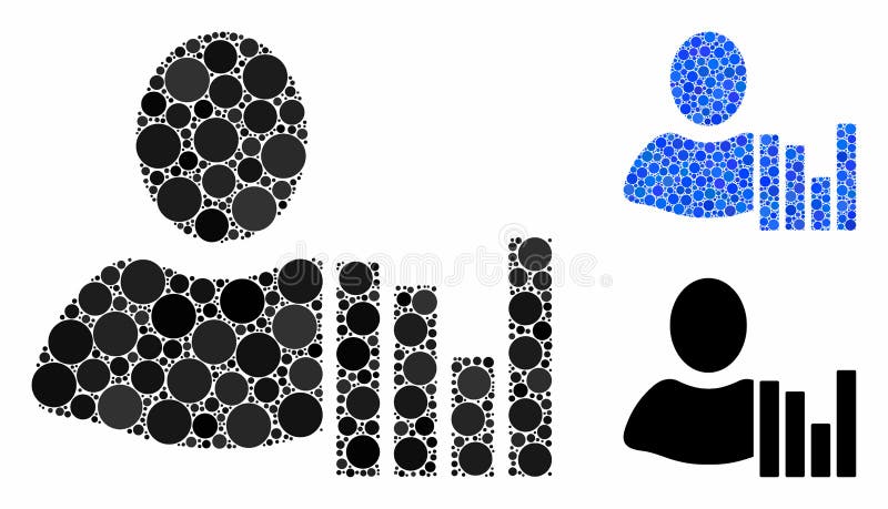 Client Charts Composition Icon of Circle Dots Stock Illustration ...