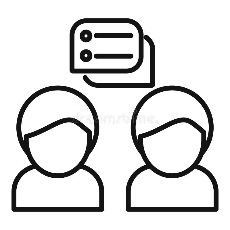 Client Chat Talk Icon Outline Vector. Customer Digital Stock ...