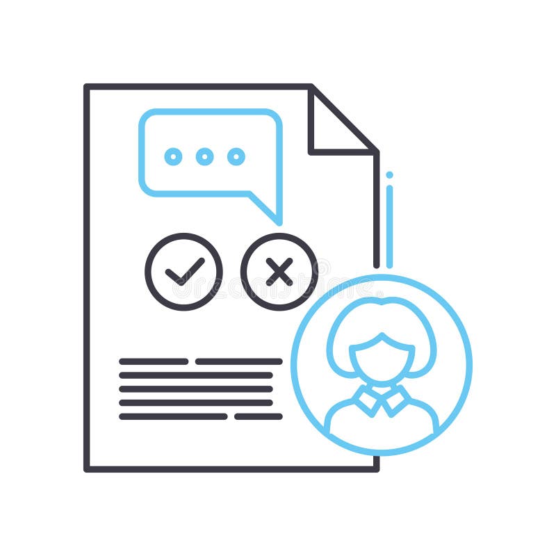 Client Complaint Line Icon, Outline Symbol, Vector Illustration ...