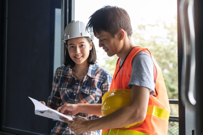 Client and contractor stock photo. Image of contractor - 96233808