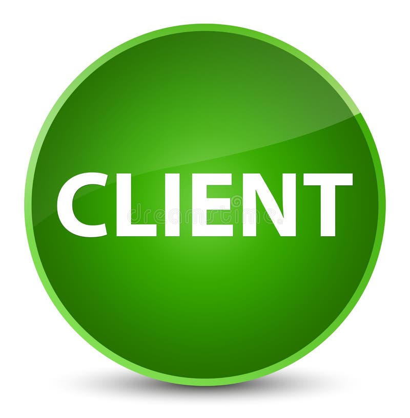 Client Elegant Green Round Button Stock Illustration - Illustration of ...