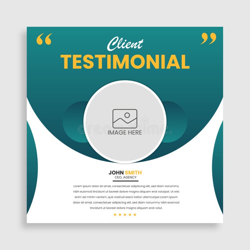 Client Feedback or Customer Testimonial Social Media Post Design ...