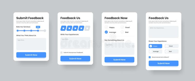 Client Feedback and Review Web and Mobile App Ui Form Layout Template ...