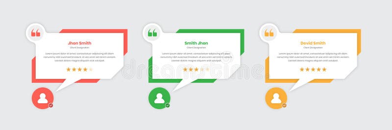Client Feedback Template Design with Rating Star on Abstract Shape ...