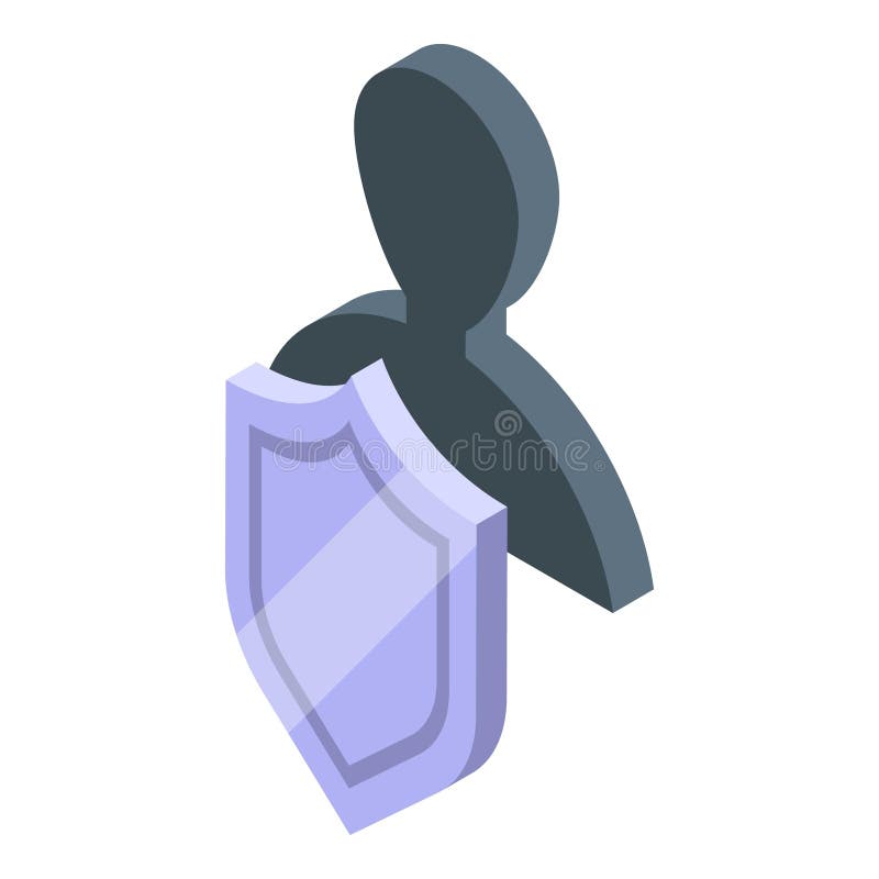 Client Getting Protected by Security Shield Icon Stock Vector ...