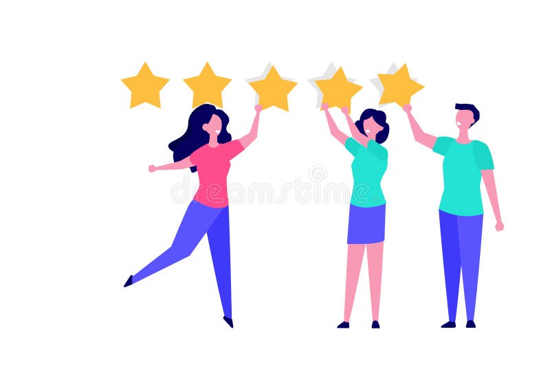 Client Heureux, Illustration De Vecteur De Concept D'examen De Feedback ... Client Heureux, Illustration De Vecteur De Concept D'examen De Feedback ...