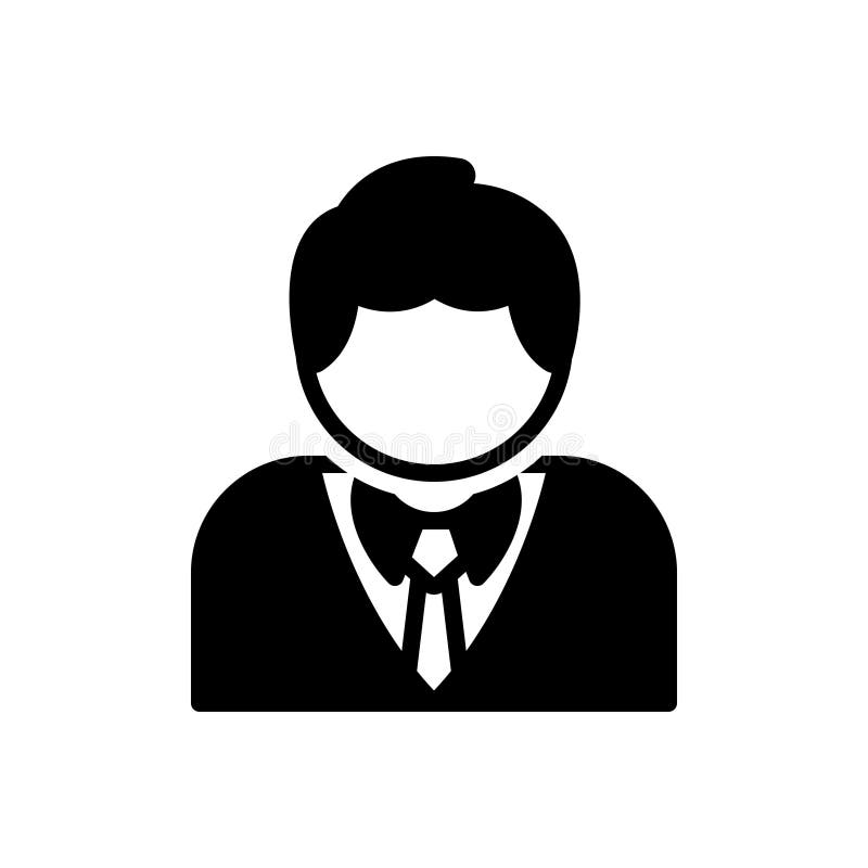 Black Solid Icon for Client, Applicant and Buyer Stock Illustration ...