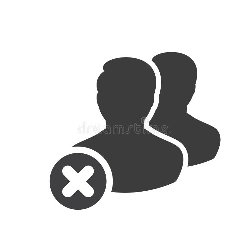 Client Icon with Cancel Sign. Client Icon and Close, Delete, Remove ...