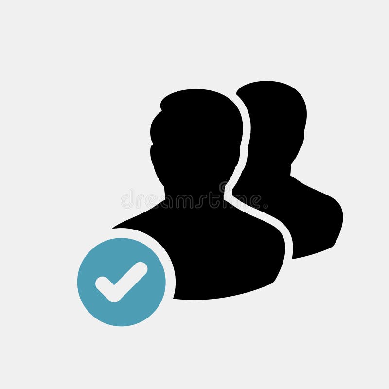 Client Icon with Check Sign. Client Icon and Approved, Confirm, Done ...