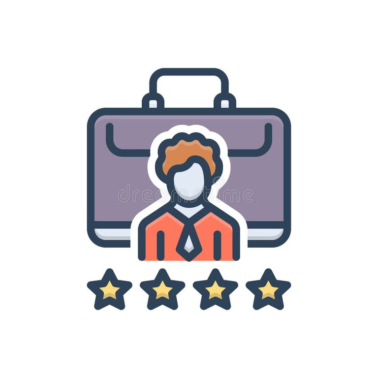 Color Illustration Icon for Client, Customer and Rating Stock ...