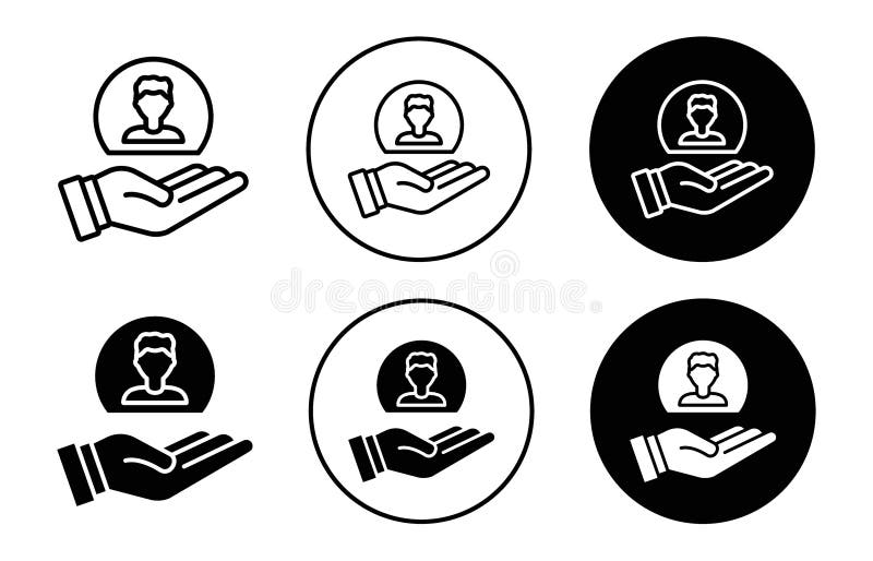 Client Icon Outline Flat Icon Stock Vector - Illustration of vector ...