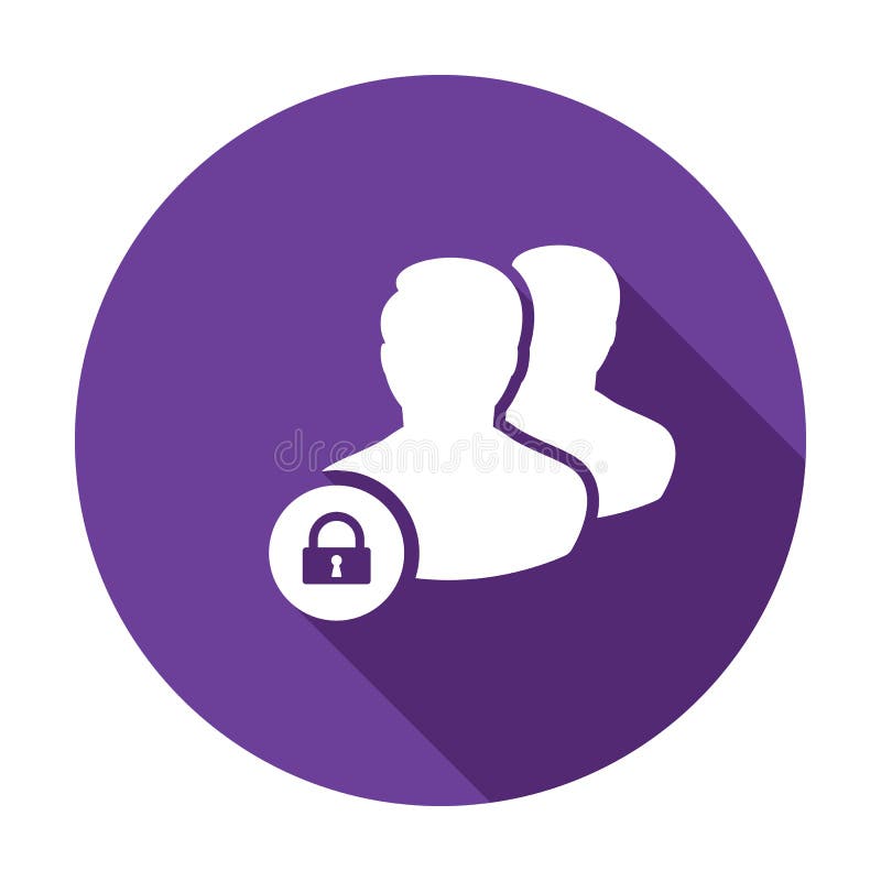Client Icon with Padlock Sign. Client Icon and Security, Protection ...