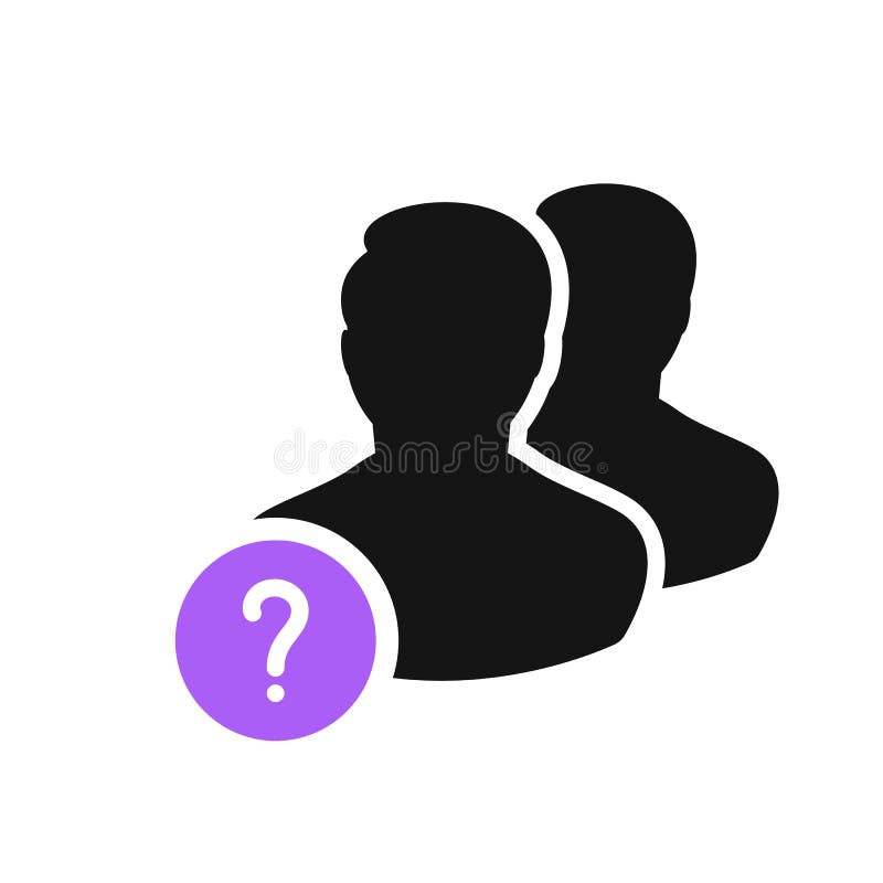Client Icon with Question Mark. Client Icon and Help, How To, Info ...