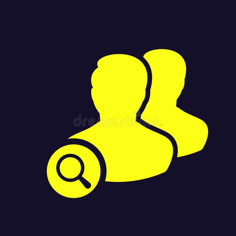 Client Icon with Research Sign. Client Icon and Explore, Find, Inspect ...