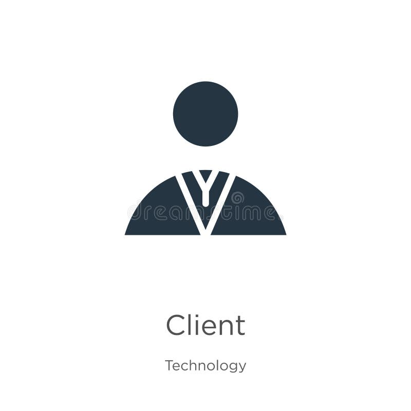 Client Icon Vector. Trendy Flat Client Icon from Technology Collection ...
