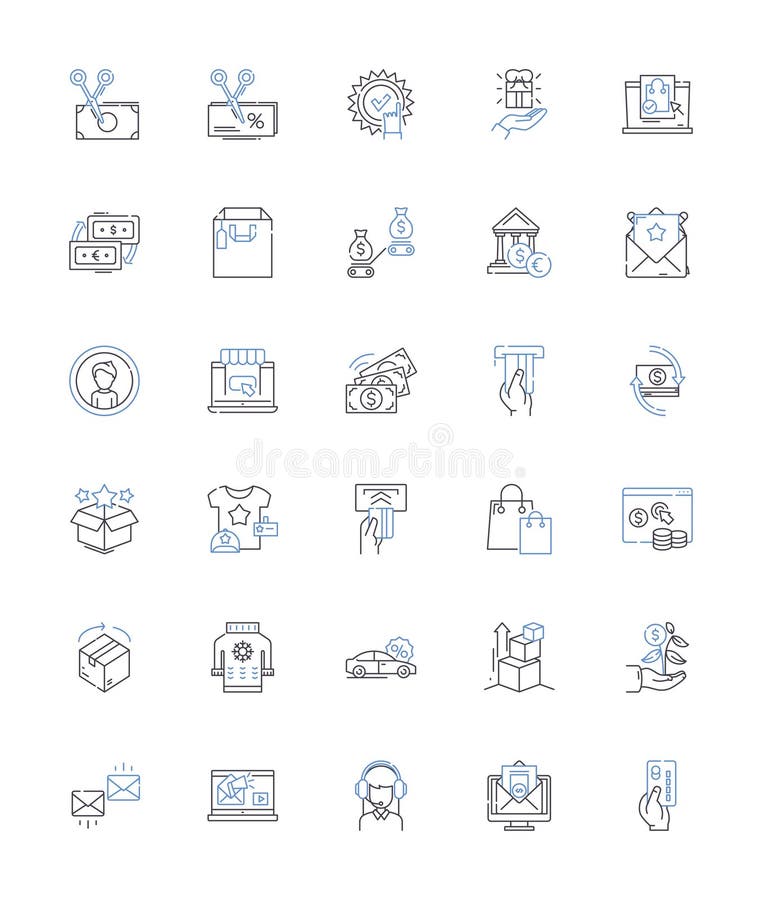 Client Line Icons Collection. Satisfied, Responsive, Committed, Loyal ...